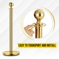 Kselythan Stanchion Post with Velvet Rope, VIP Stanchion Queue Pole ...