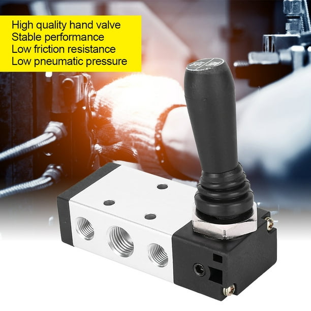 Manual Valve, Pneumatic Solenoid Valve Manual Control Push Pull 5 Way 2 ...