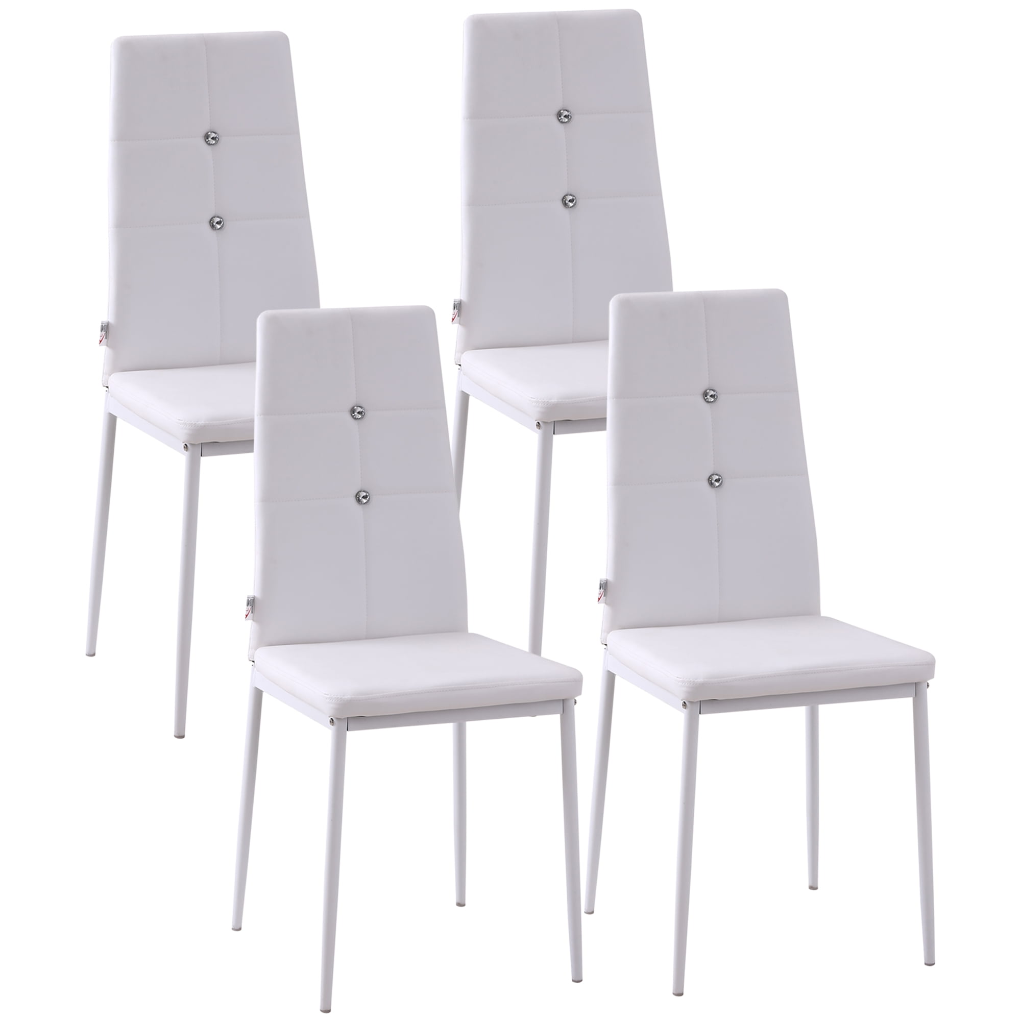 Click here for Homcom Dining Chairs Set Of 4  Faux Leather Side C... prices