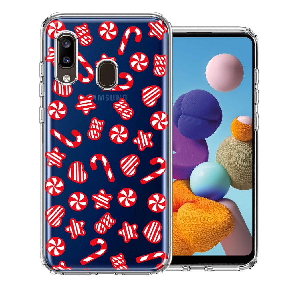 MUNDAZE Samsung Galaxy A20 Christmas Winter Red White Peppermint ...