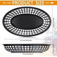 100 Pcs Fast Food Baskets 8.9 x 5.5 Inch Plastic Baskets for Food Black ...