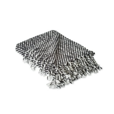 Black Modern Farmhouse Plaid Throw - Walmart.com