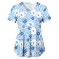 COMVALUE Scrubs Women V Neck Short Sleeve Animal Print Nursing Uniform ...