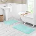 Mainstays Basic 2 Piece Polyester Bath Rug Set, 20" x 32" and 24" x 40 ...