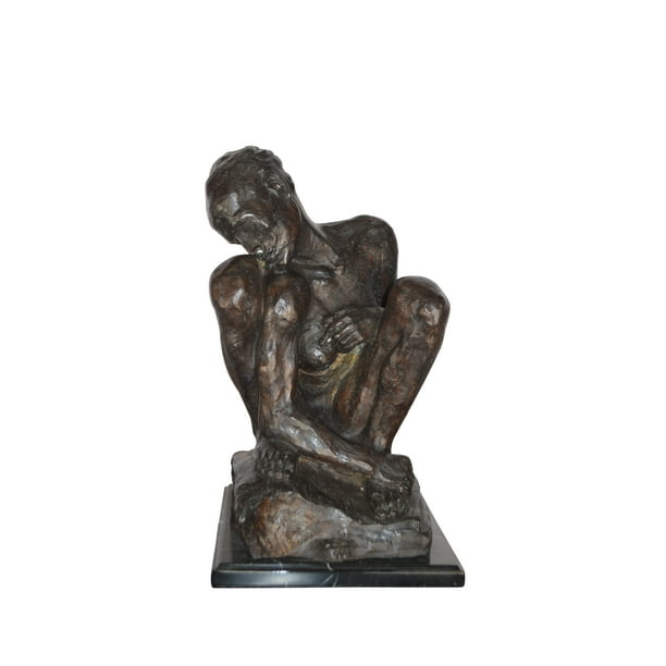 Crouching Woman Rodin Replica Bronze Statue - Size: 11"L x 16"W x 18"H ...
