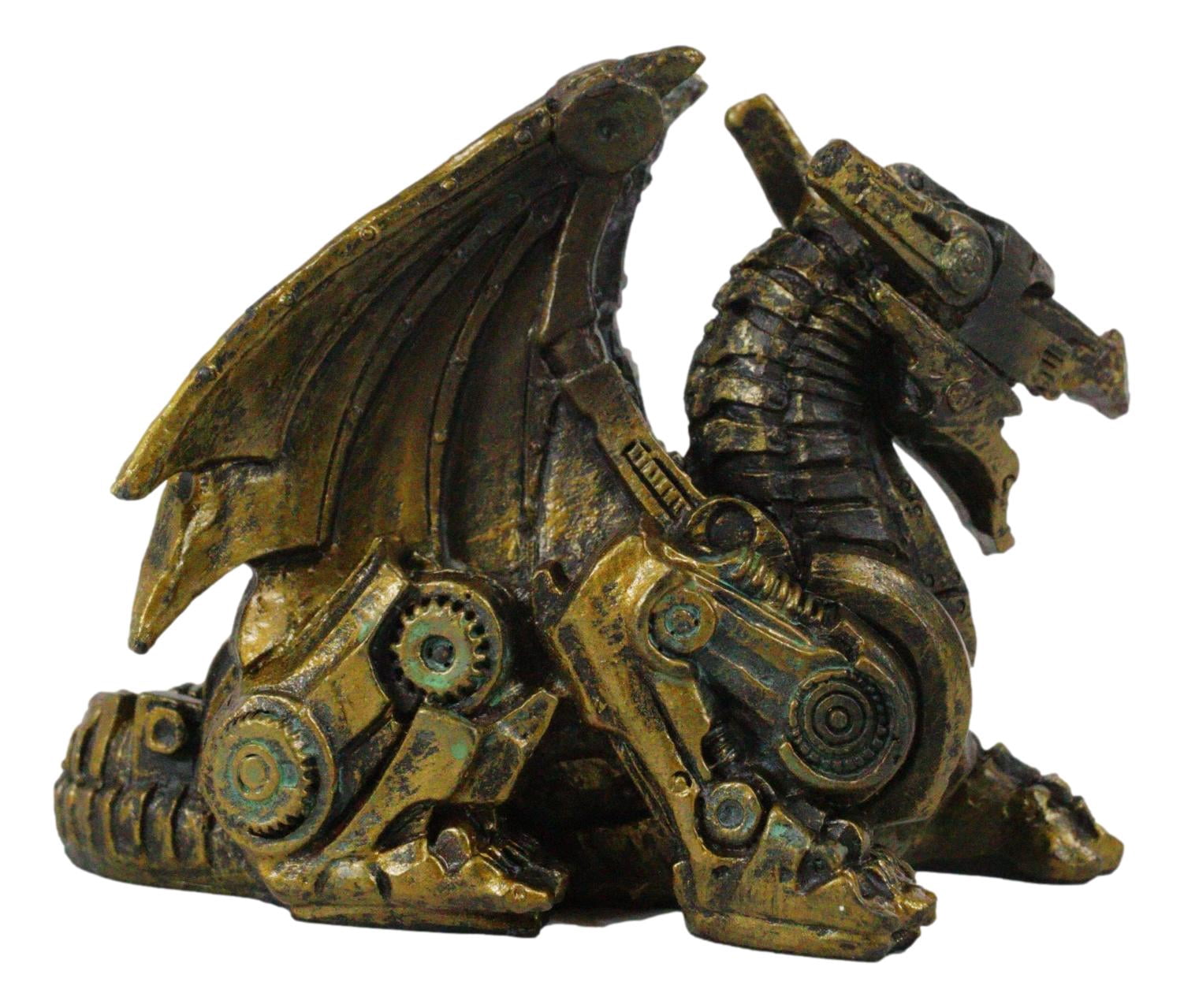 Buy Geared Steampunk Dragon Figurine Cyber Robot Flying Machine ...