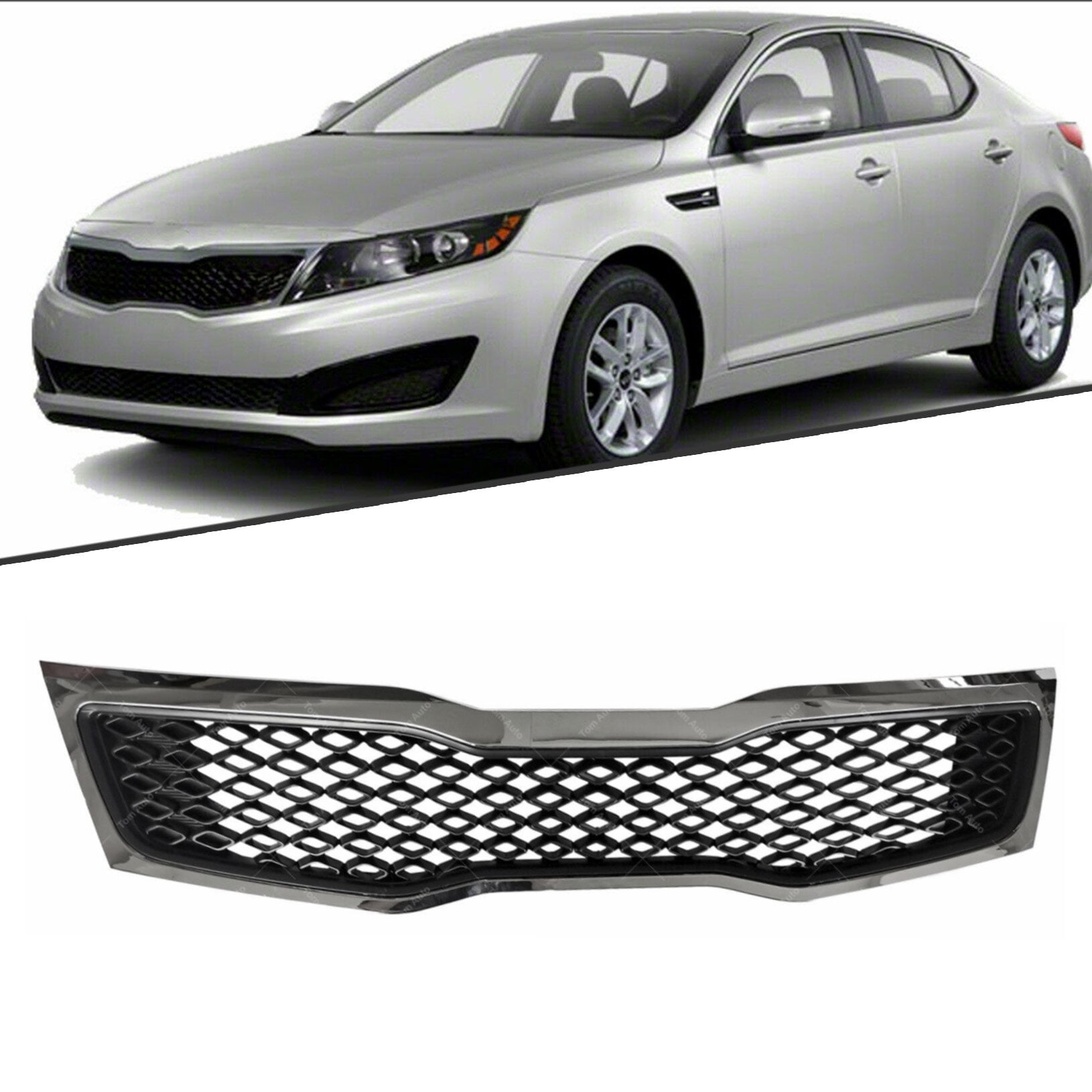 Grill Inserts Front Bumper Grille Replaces for Kia Optima Sedan 4-Door ...
