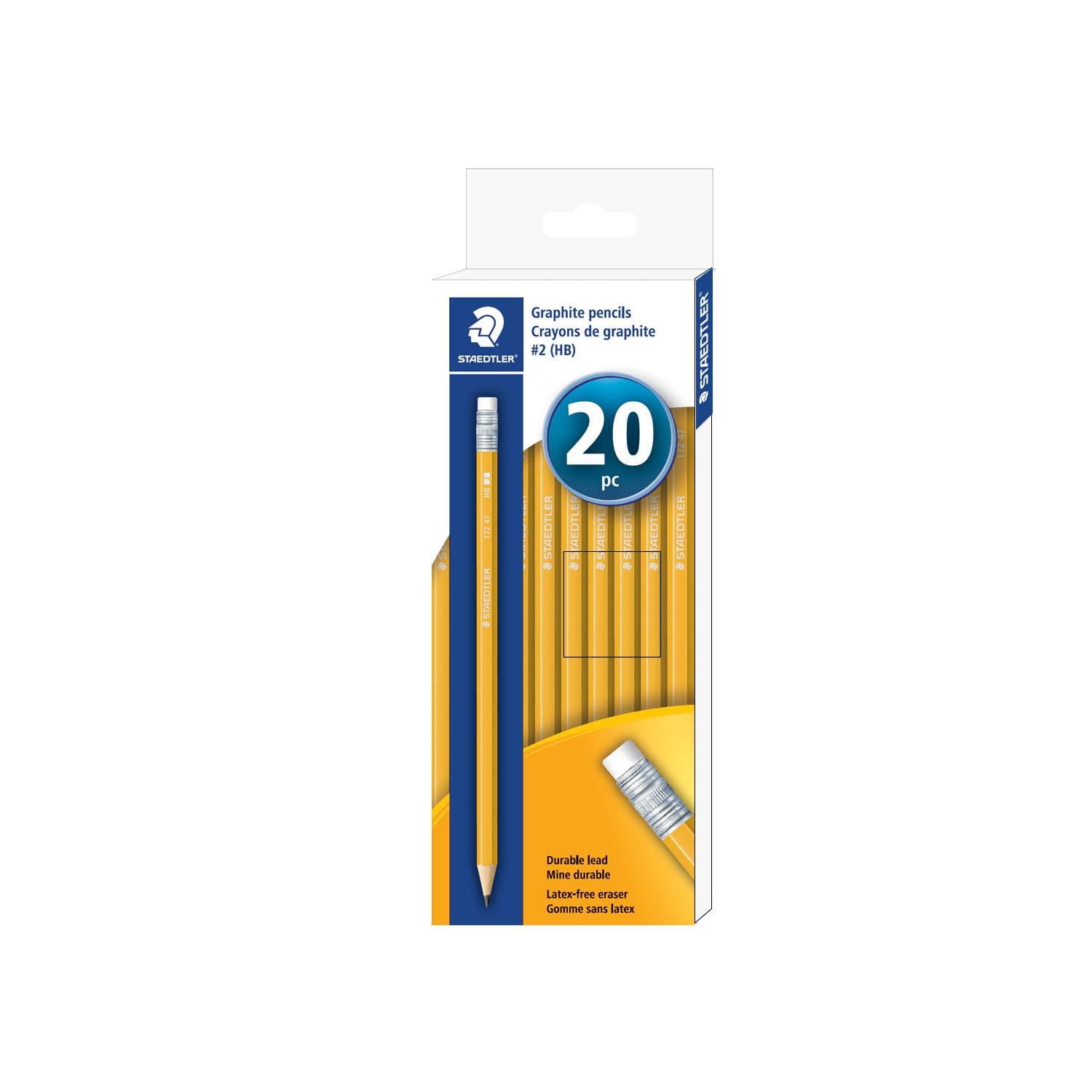 Staedtler Yellow School Pencils, Yellow graphite pencils 20 pcs ...