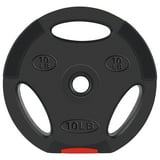 Signature Fitness Standard 10 Pound Coded Weight Plate, Black (Set of 2 ...