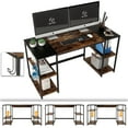 Bestier 55 Inches Computer Desk for Living Room with 4 Storage Shelves ...