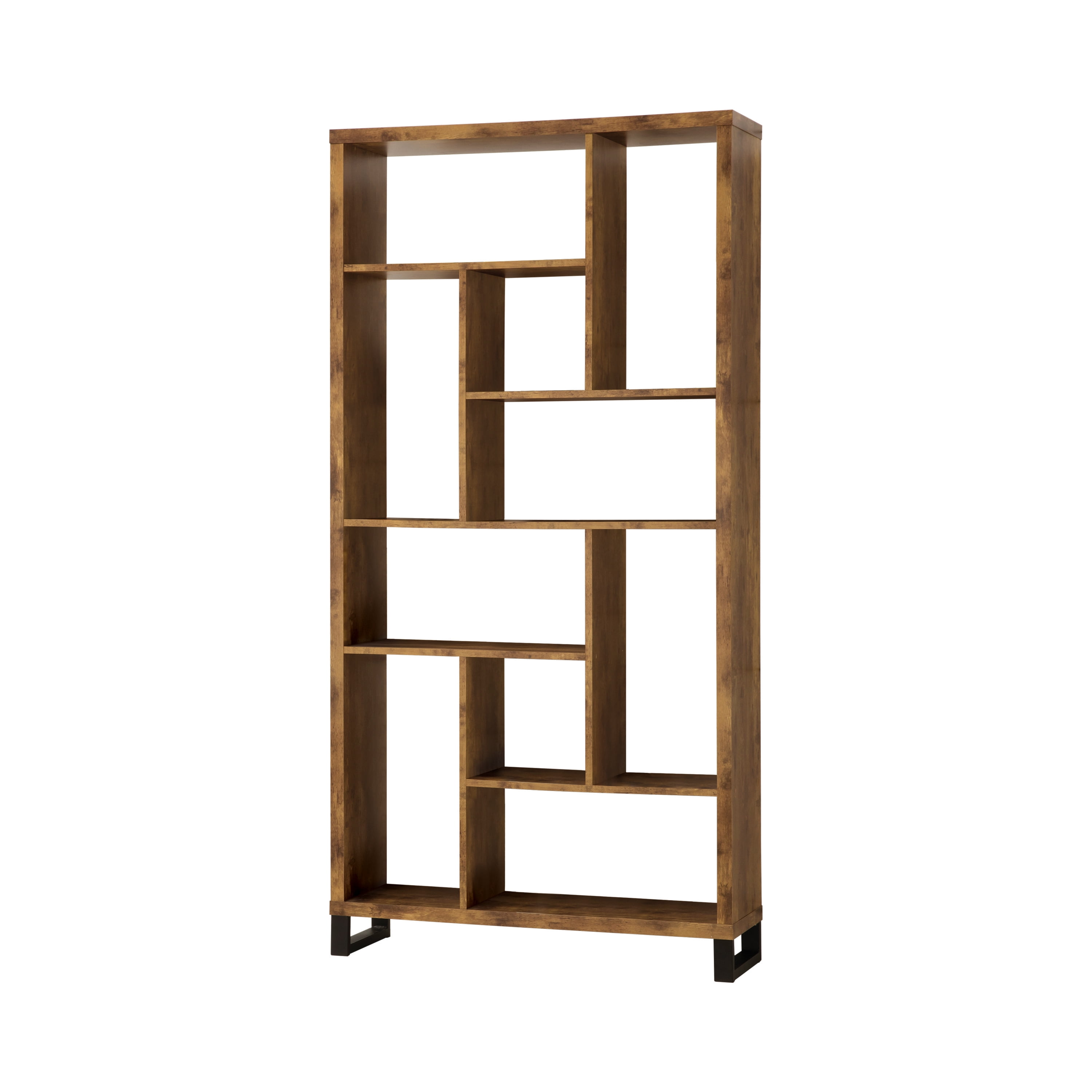 Coaster Company 10 - Shelf Bookcase, Antique Nutmeg - Walmart.com