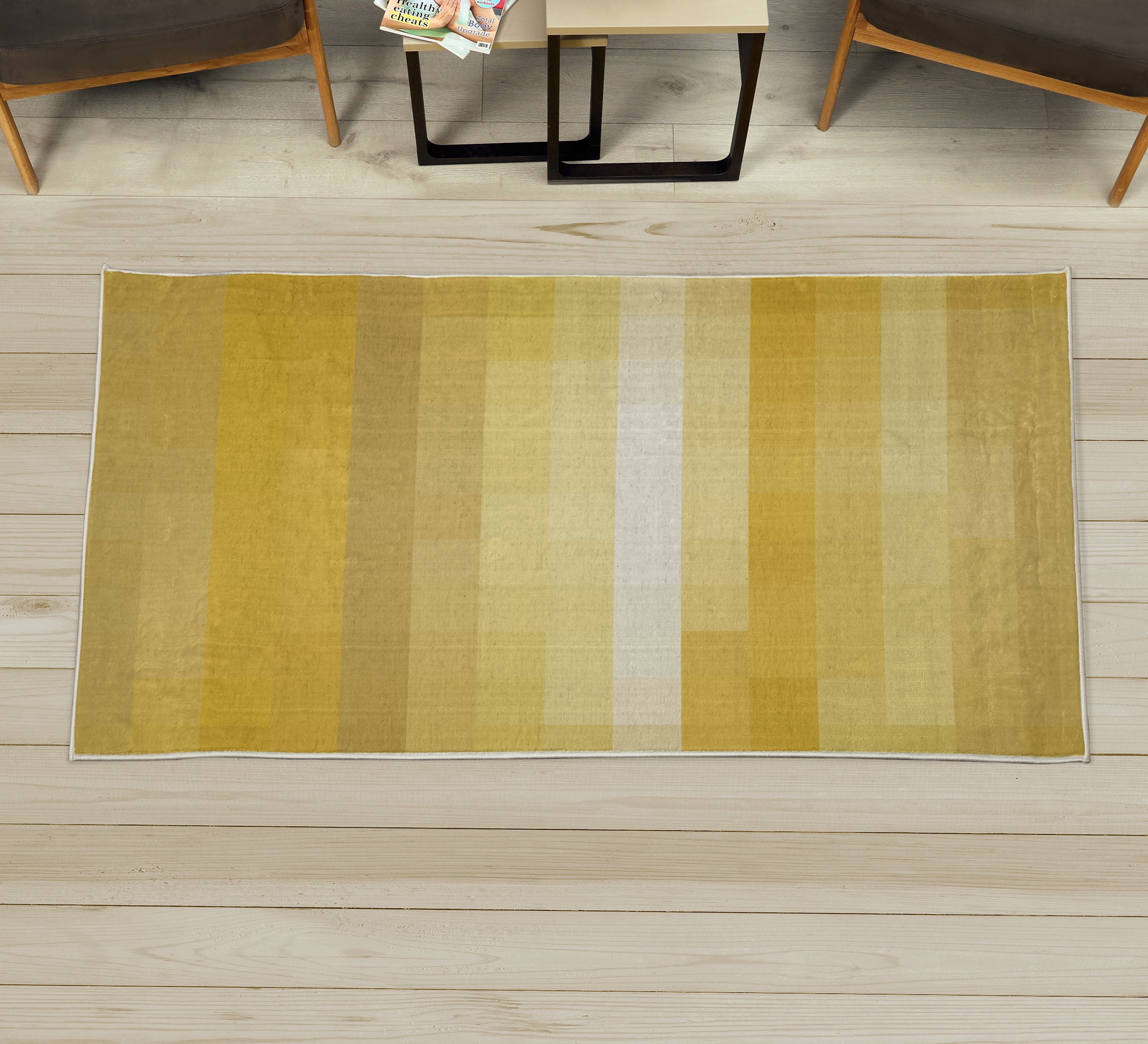 Palette Decorative Rug, Abstract Vortex Swirls and Shapes Pattern ...