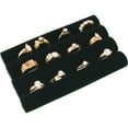 2 Black Velvet Ring Trays Jewelry Pad Showcase Displays 5.5" - Walmart.com