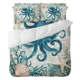 California King Size Duvet Cover 4 Piece Bedding Set Octopus Starfish ...