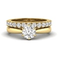 1 Ct Lab Grown Diamond Engagement Ring Set for Women, IGI Certified F ...
