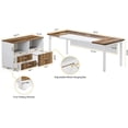 Tribesigns L Shaped Executive Desk with File Drawer Cabinet and Storage ...
