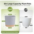 QCQHDU Set of 2 Flower Plant Pots, 8 inch, Indoor/Outdoor with Drainage ...