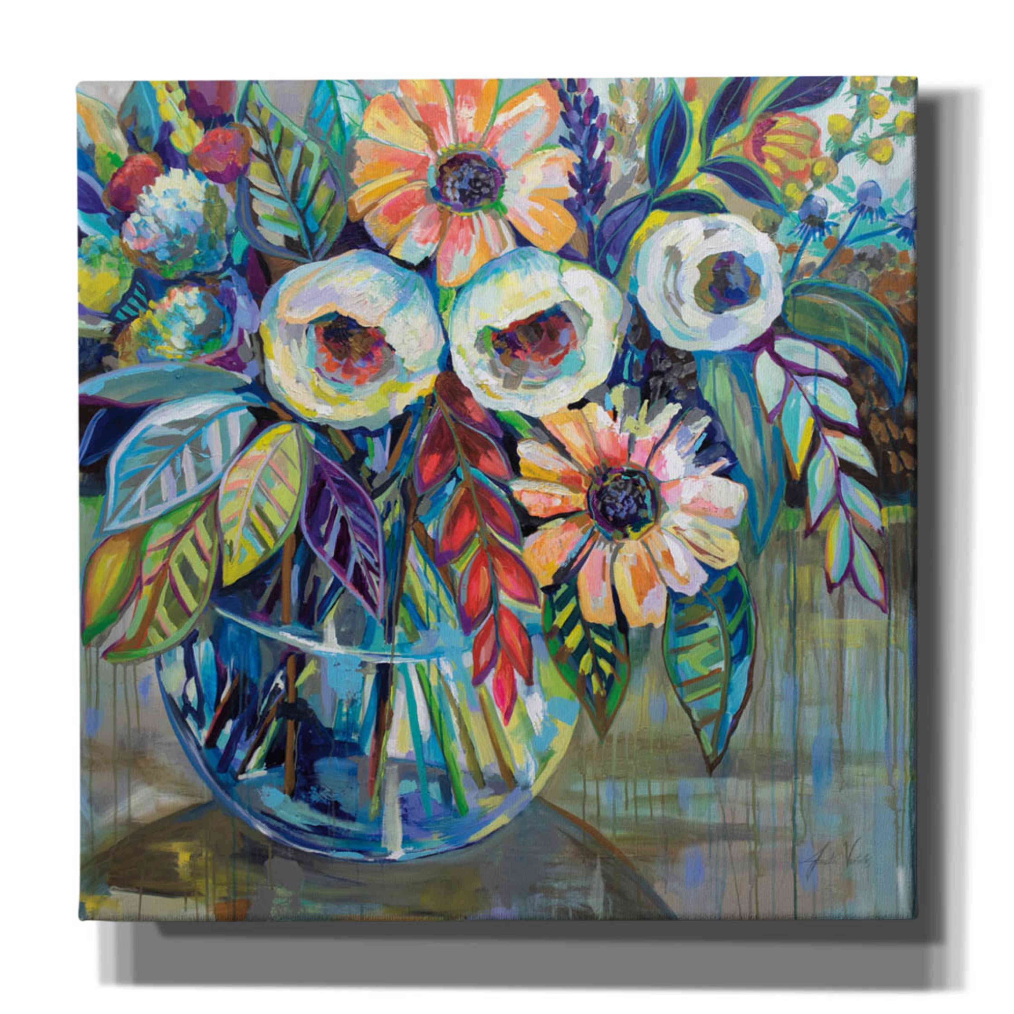 Epic Graffiti 'Joy' by Jeanette Vertentes, Canvas Wall Art, 18"x18 ...