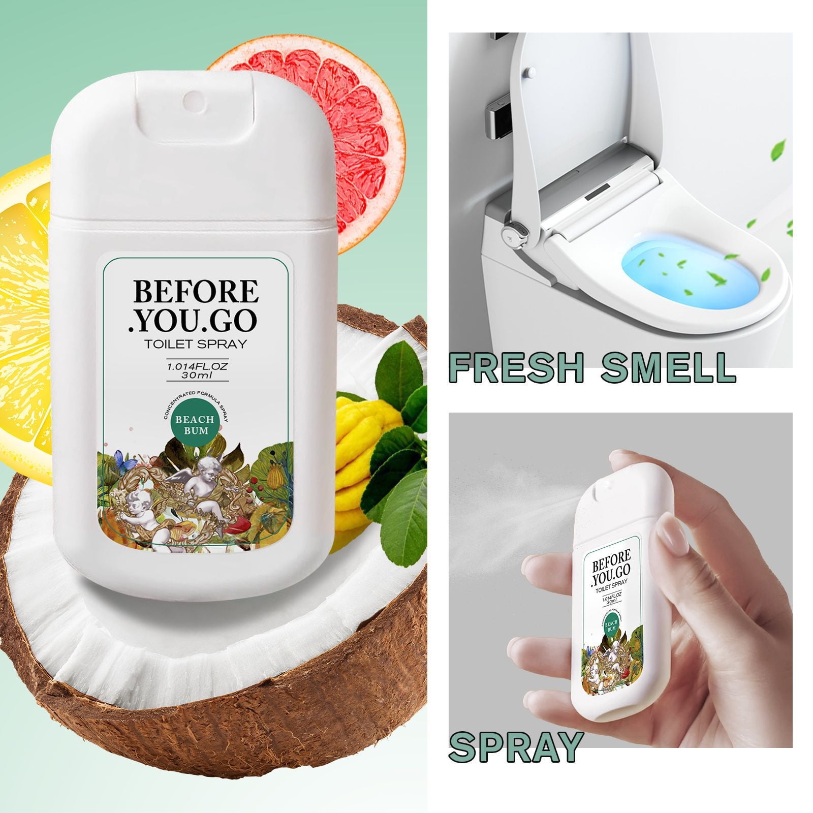 Perfume Toilet Spray,30ml Spray,up To 400+ Uses,Bathroom Deodorizer ...