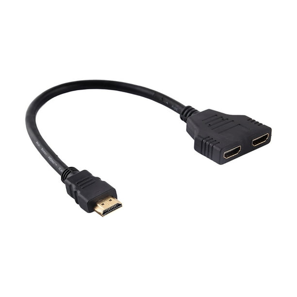 Splitter Cable, 1080P Male To Dual Female 1 to 2 Way Splitter Adapter ...