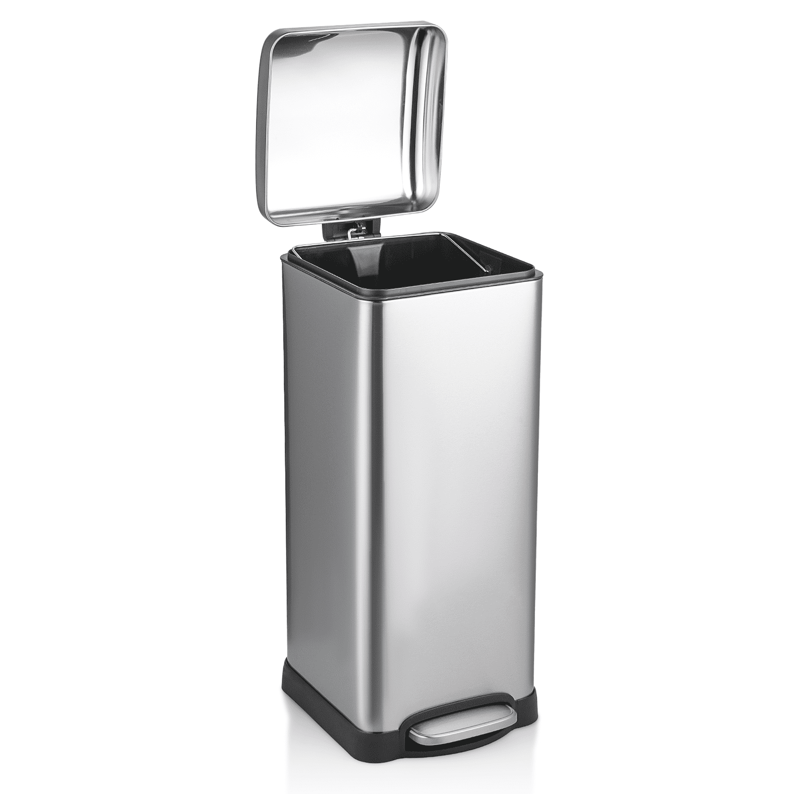 Magshion 8 Gallon Trash Can, Hands-Free Stainless Steel Commercial ...