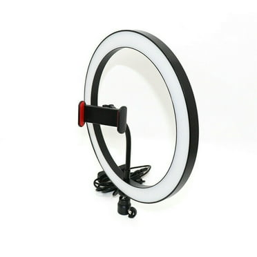 10 Inch LED Ring Light with Tripod Stand 3200K-5500K Dimmable Table ...