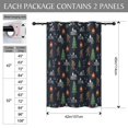 Bigfoot and Campfire Black Pattern Blackout Curtains,Triple Weaved ...