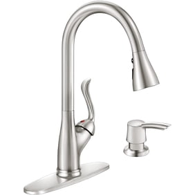 OakBrook Essentials One Handle Kitchen Faucet with Side Sprayer ...