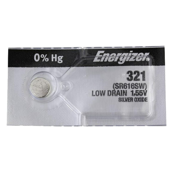 Energizer 321 Watch Batteries, SR616SW Battery Cell, Silver Oxide, 5 ...
