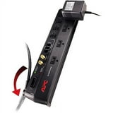 APC Power Strip 8-Outlet Surge Protector 2525 Joules, Telephone & DSL ...