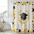 Small Stall Shower Curtain 48x72 Inch Narrow Half Size Academic Cap ...