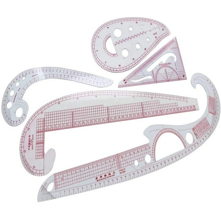 ZMLEVE DIY Sewing Ruler Tailor Set, French Curve Ruler, Plastic Dress ...