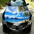 CHNGYJC Tropical Nature-themed Durable Car Hood Vinyl Wrap Stickers ...
