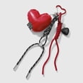 7829 Braided Rope Keychain Star Plush Heart Bag Pendant Charm Fashion ...
