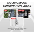 RGRVFD-4 Digit Combination Locks 2 Pack - Weatherproof Padlock with ...