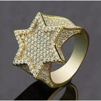 3.00 Ct Round Cut Moissanite Men's Wedding Five Stone Ring Real 14K ...