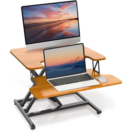 Standing Desk, 22"/56cm Wide Height Adjustable Quick Sit Stand Computer ...