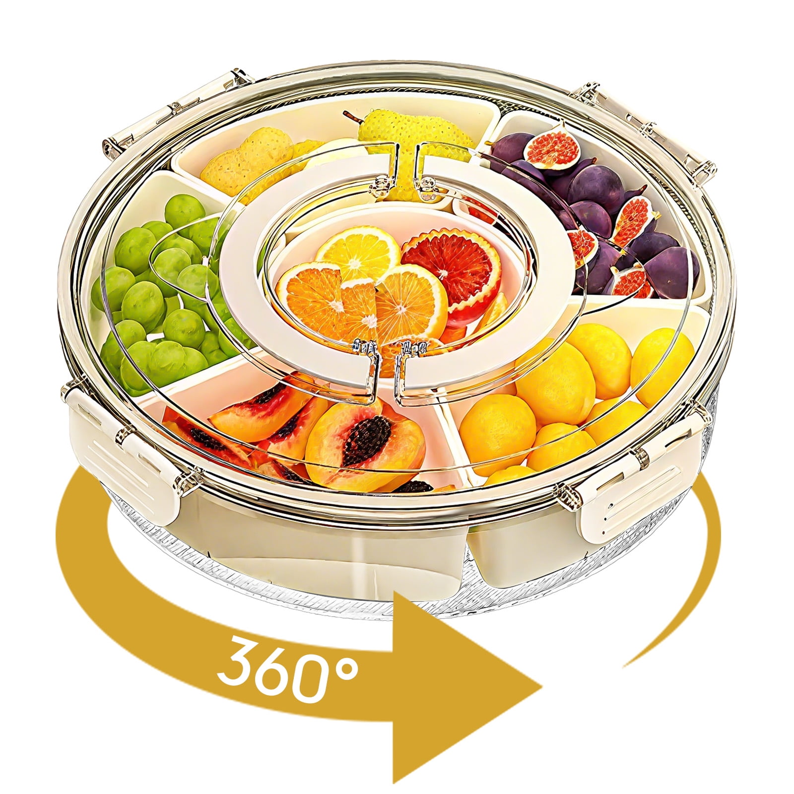 Click here for Zynery Veggie And Fruit Tray Rotating Serving Tray... prices