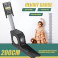 200Cm Stadiometer Black Wall Mounted Height Meter Growth Ruler Cm ...