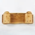 Greenage Natural Cedar Wood Serving Stand Rustic Wooden Pedestal Multi ...