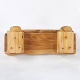 Greenage Natural Cedar Wood Serving Stand Rustic Wooden Pedestal Multi ...