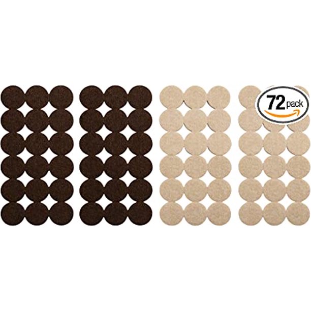 SoftTouch 1" Round Self-Stick Felt Furniture Pads - Protect Surfaces ...