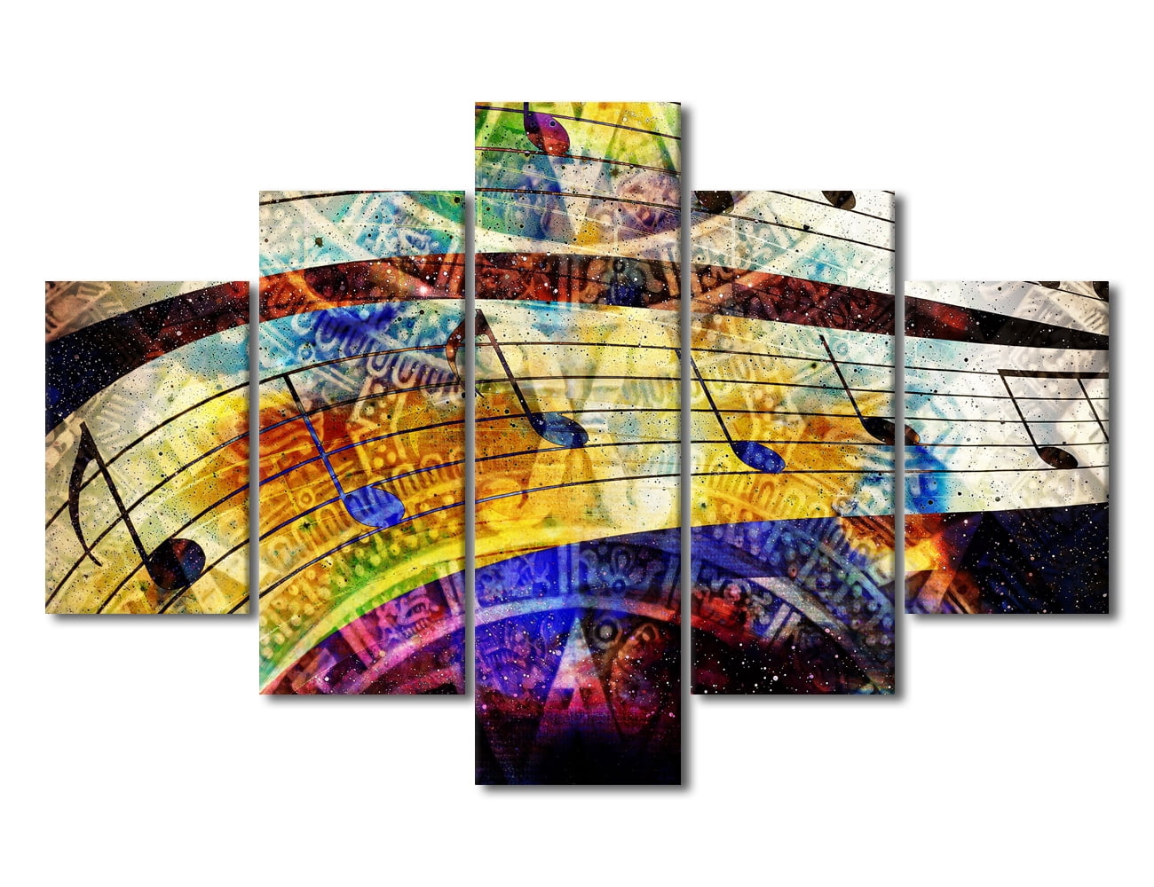 TISHIRON 5PCS Framed Canvas Wall Art Set,60"x40" Abstract Mayan ...