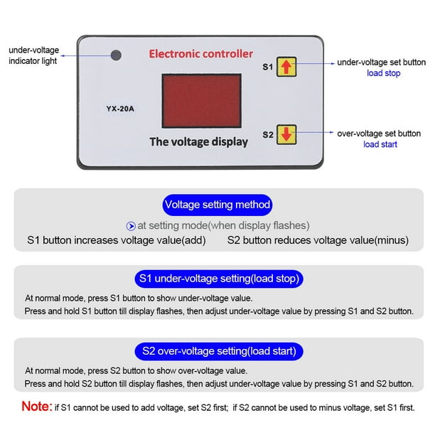 Battery Under-voltage Controller, 12V Battery Low Voltage Cut Off ...