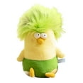 Cute Chicken Throw Pillow With Green Hair For Adult Funny Chicken Throw ...