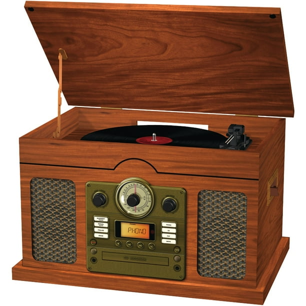 SYLVANIA SRCD844 Nostalgia 7-in-1 with Bluetooth(R) Turntable - Walmart.com