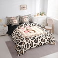 Catabedysis Leopard Animal Print 7-Piece King Bedding,Initial Lettering ...