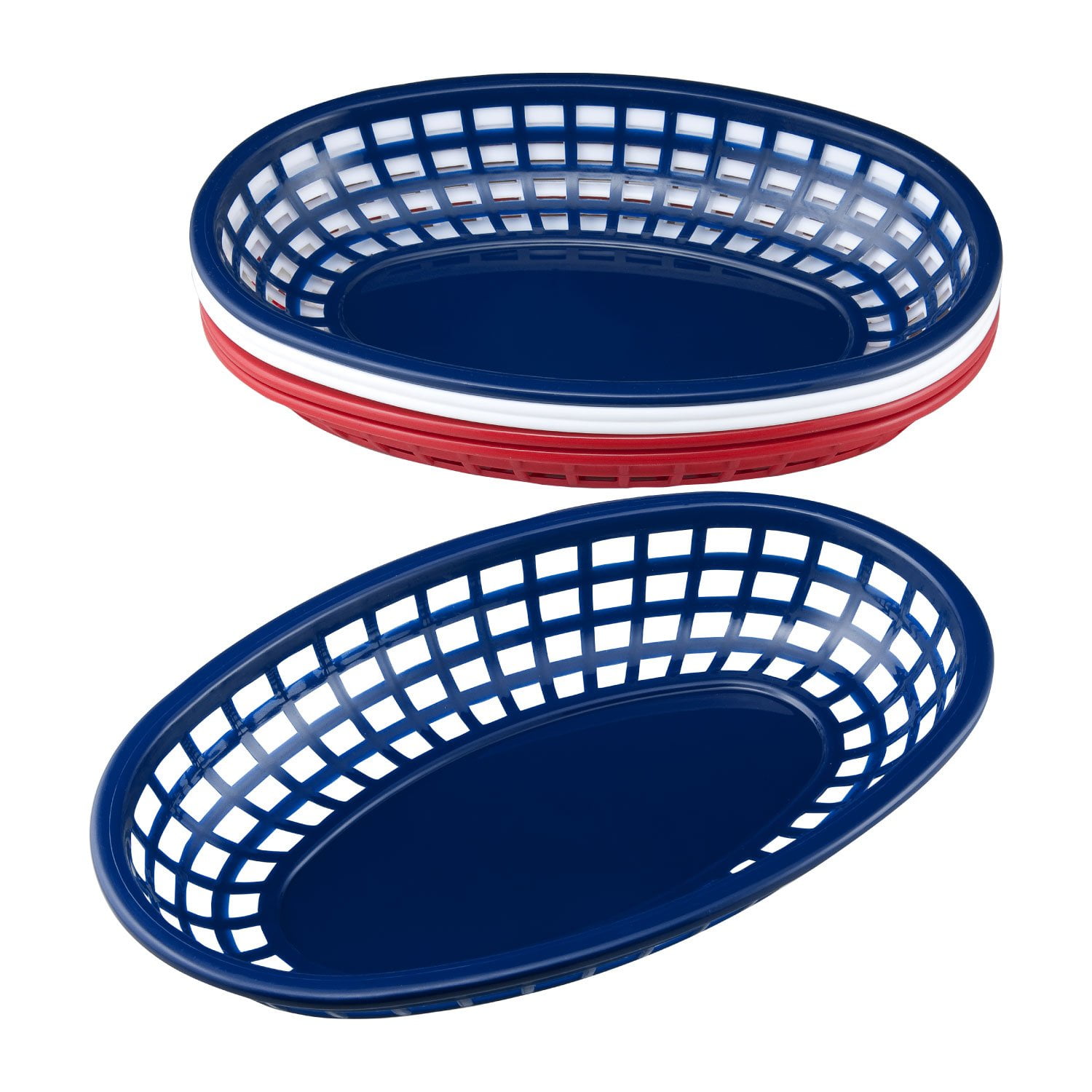 Supreme Housewares Polypropylene Baskets, 2" x 4", Blue, 6-Pieces ...