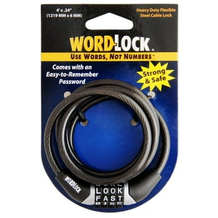 Wordlock Inc 4ft. 6MM Black Cable Lock CL-441-BK | Walmart Canada
