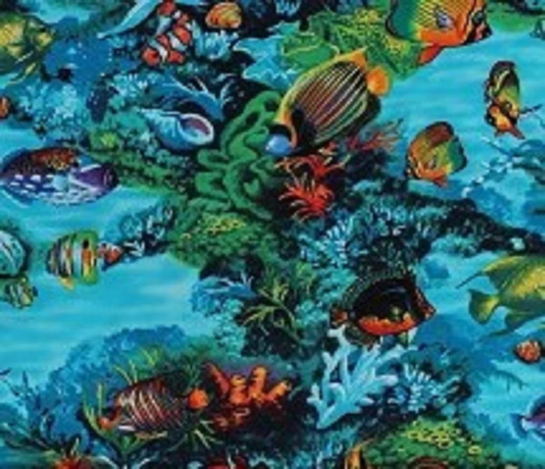 Wildlife Reef Cotton Fabric - Walmart.com